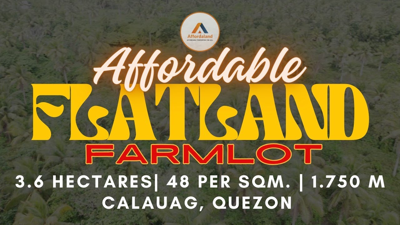 V110 100% AFFORDABLE FLATLAND FARM 1.750M | 3.6 HAS. | 48 per sqm.# ...