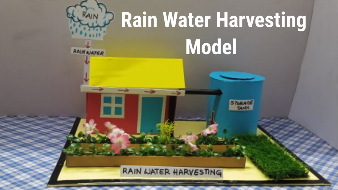 Rain water Harvesting working model | school science project | save ...