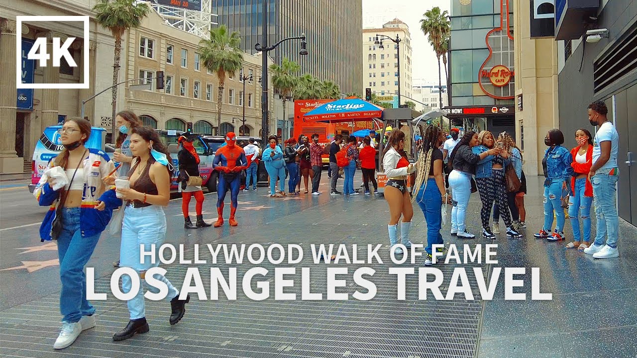 [4K] LOS ANGELES TRAVEL - Walking Hollywood Walk of Fame, Hollywood ...