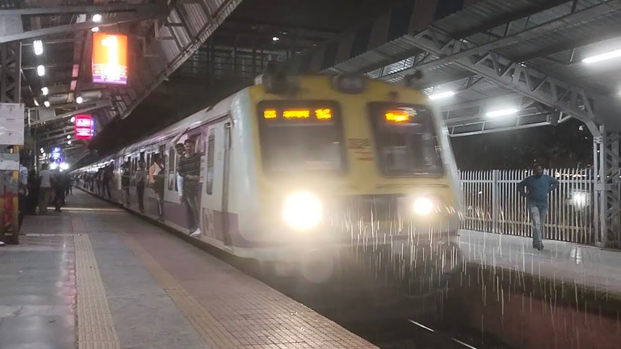 Night local train journey video railway station | train videos Indian ...