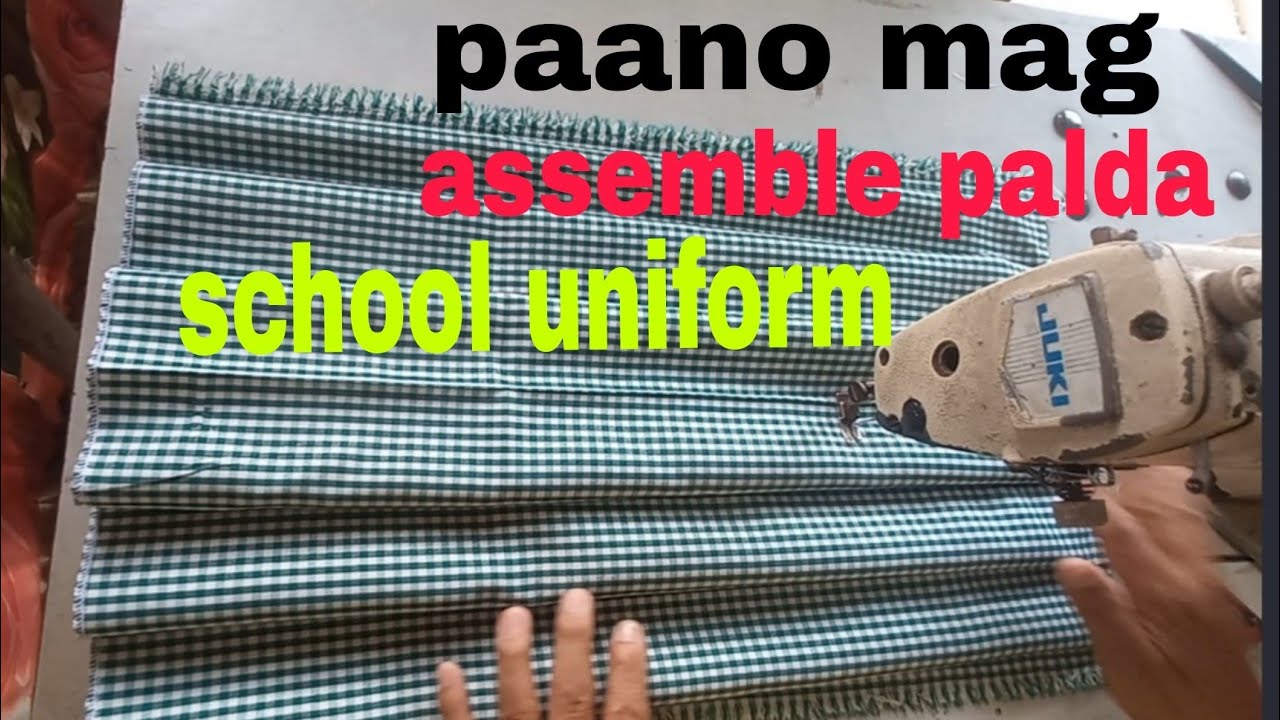 paano mag assemble ng palda, school uniform - YouTube