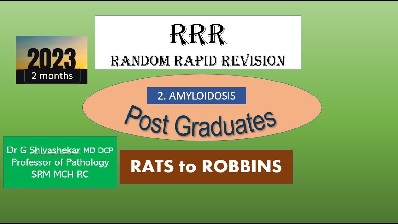 Random Rapid Revision MD Pathology AMYLOIDOSIS |RATS [GAME] |DR GSS ...