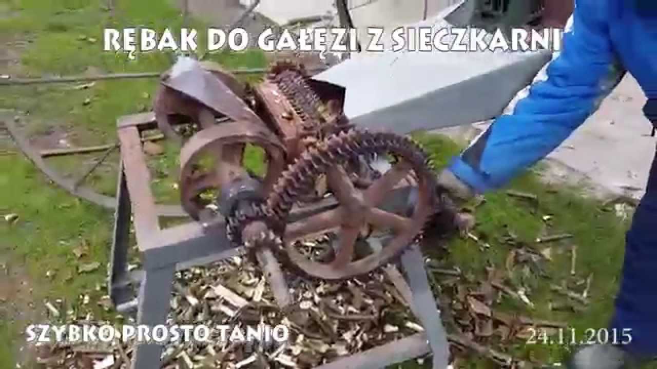 Rębak do gałęzi z sieczkarni - Wood Chipper DIY Homemade - YouTube