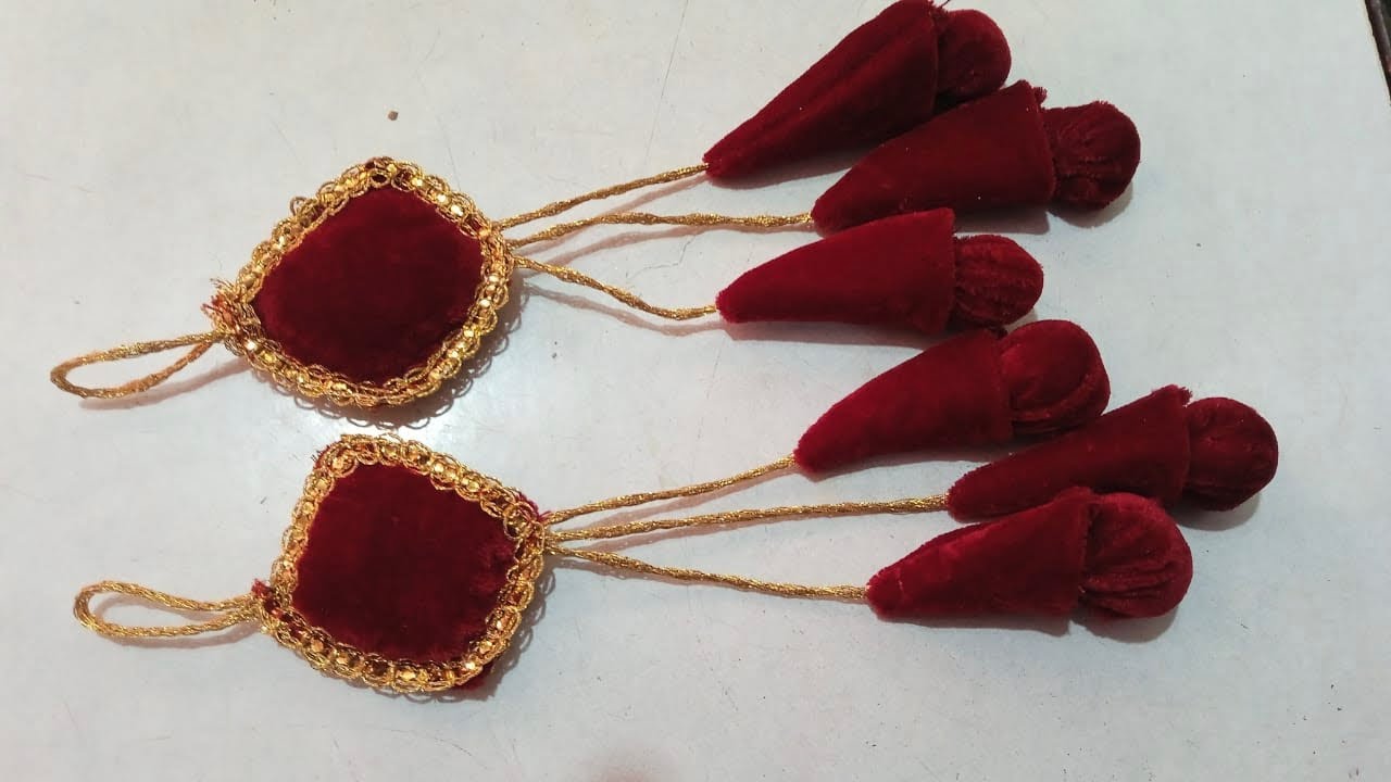 how to make latkan 👌 latkan making at home 🏫 DIY latkan for blouse ...