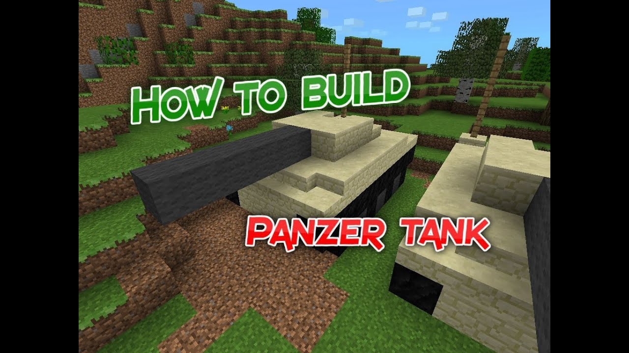 Minecraft How to build a Panzer tank - YouTube