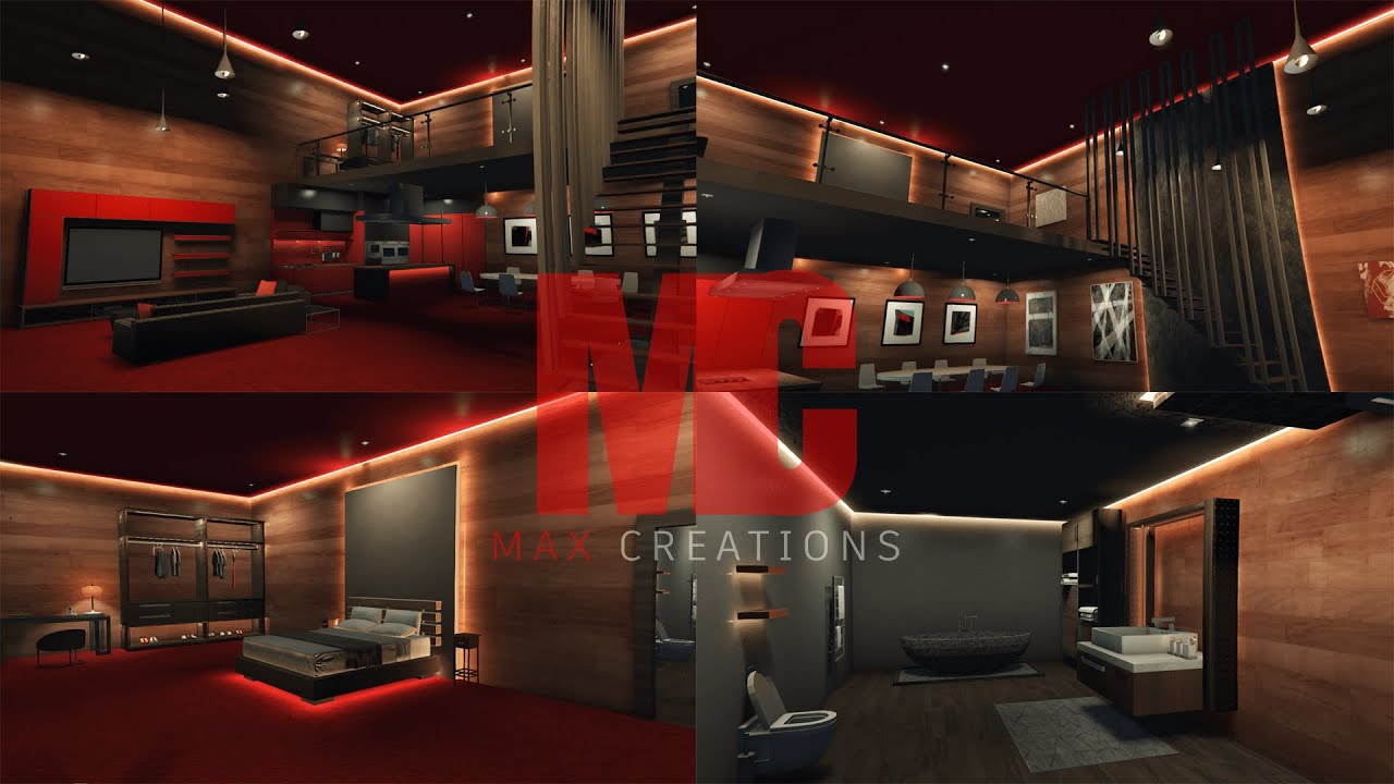 FURNISHED LOFT APARTMENT SHELL v2 FOR HOUSING | MLO | GTAV | FIVEM ...