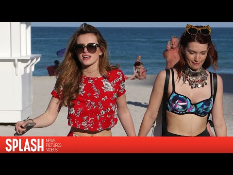Bella Thorne and Her Sister Dani Hit the Beach in Miami | Splash News TV