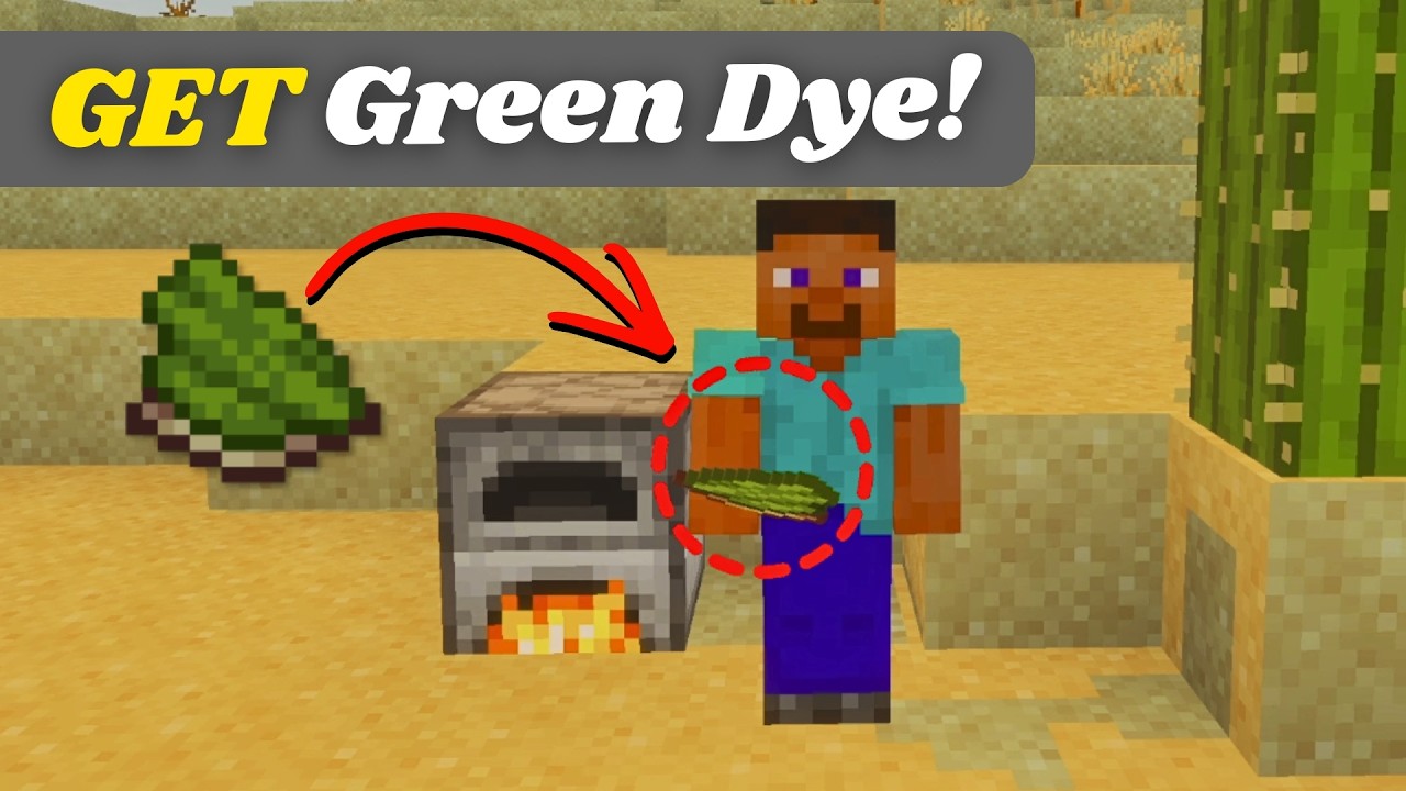 How To Get Green Dye in Minecraft | Green Dye Recipe Minecraft - YouTube