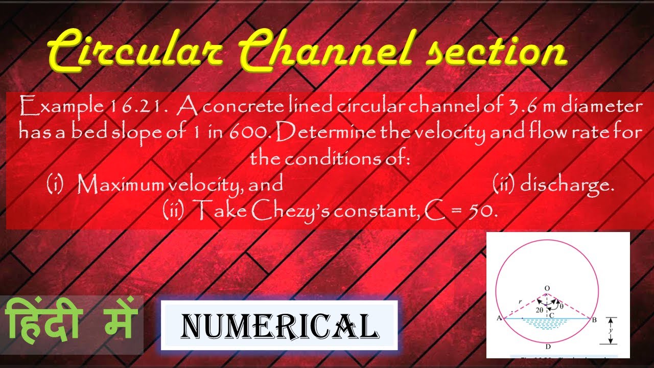 problem | economical circular channel design | Hindi | open channel ...