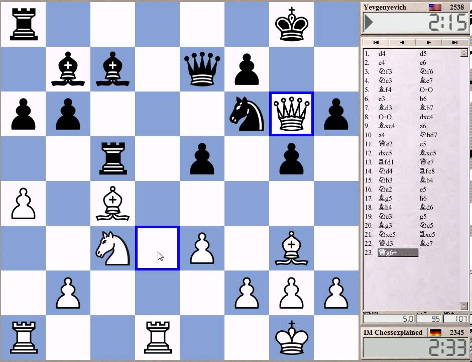 Blitz Chess #830 with Live Comments QGD Bf4 - YouTube