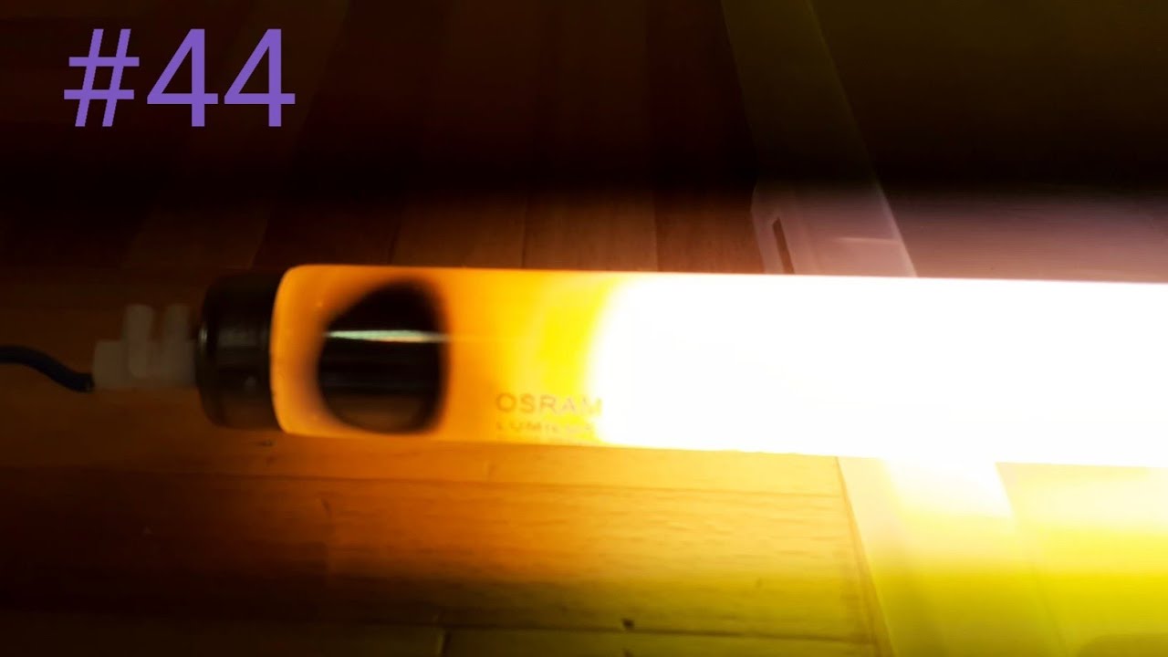 Fluorescent tube burnout #44: OSRAM L18W/840 Cool White T8 - YouTube