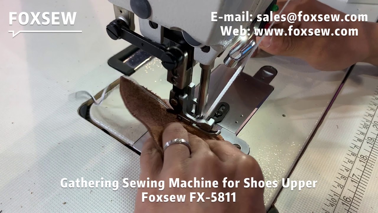 Gathering Sewing Machine for Shoes Upper - YouTube
