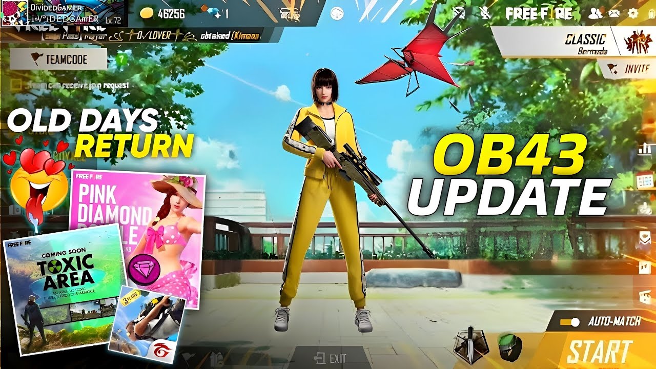 FREE FIRE OB43 UPDATE ll OB43 UPDATE FREE FIRE ll FREE FIRE NEW EVENT ...