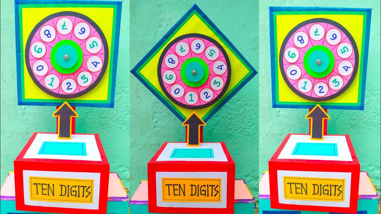 MATH TLM, Math working model,Math project on ten digits(numbers 0 to 9 ...