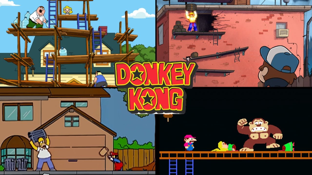 🦍🛢️30 Referencias a DONKEY KONG en el cine y la TV - YouTube