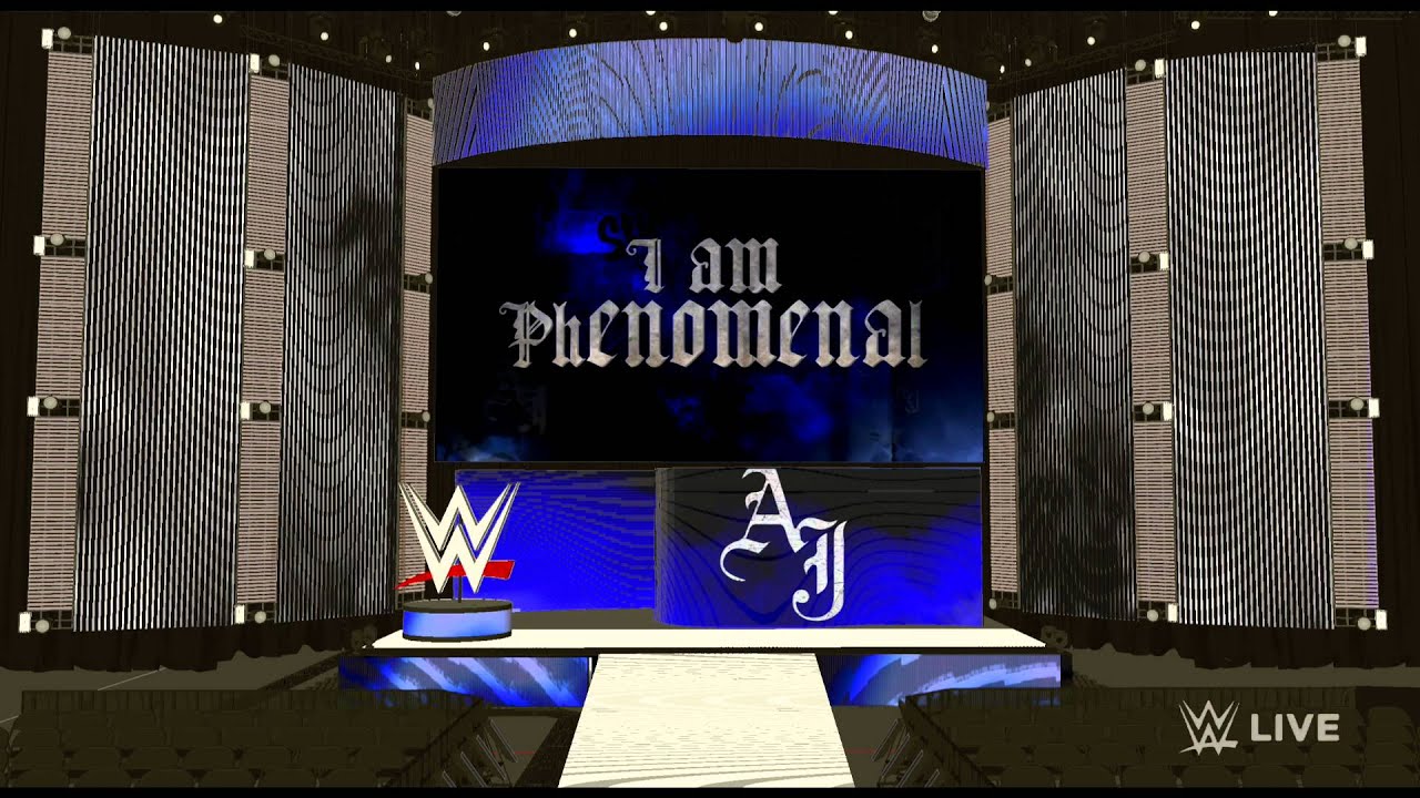 AJ Styles WWE entrance on a Monday Night Raw Stage (w/Arena Effects ...