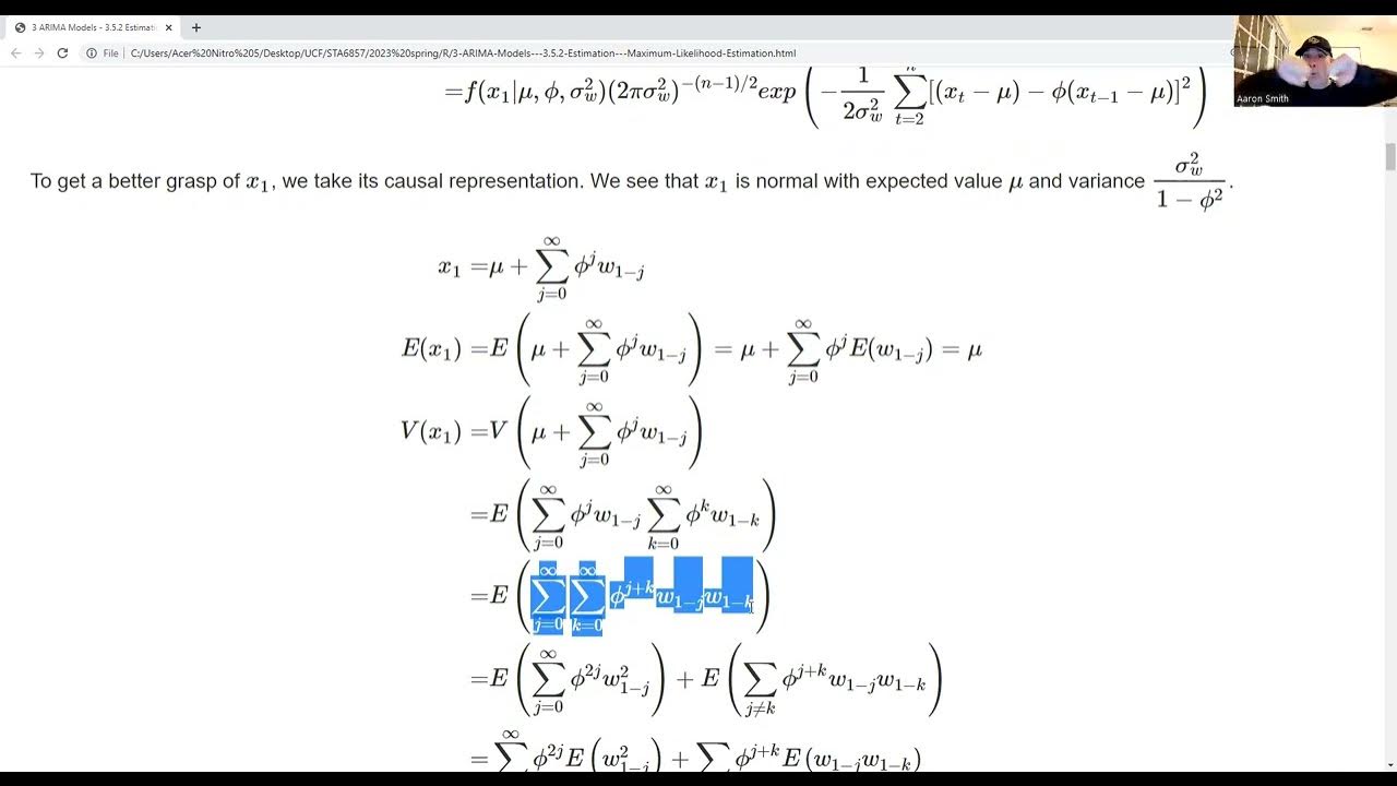 3 ARIMA Models - 3.5.2 Estimation - Maximum Likelihood Estimation - YouTube