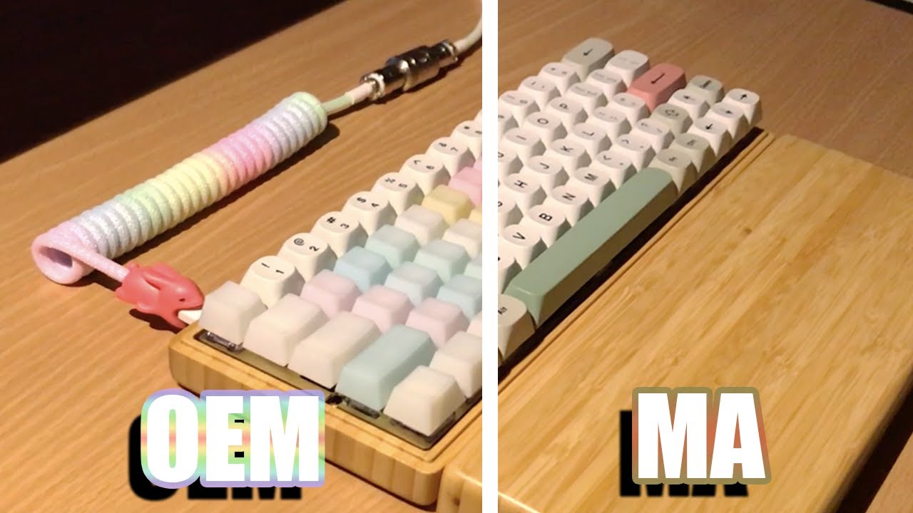 OEM vs MA Keycap Sound Profiles - YouTube
