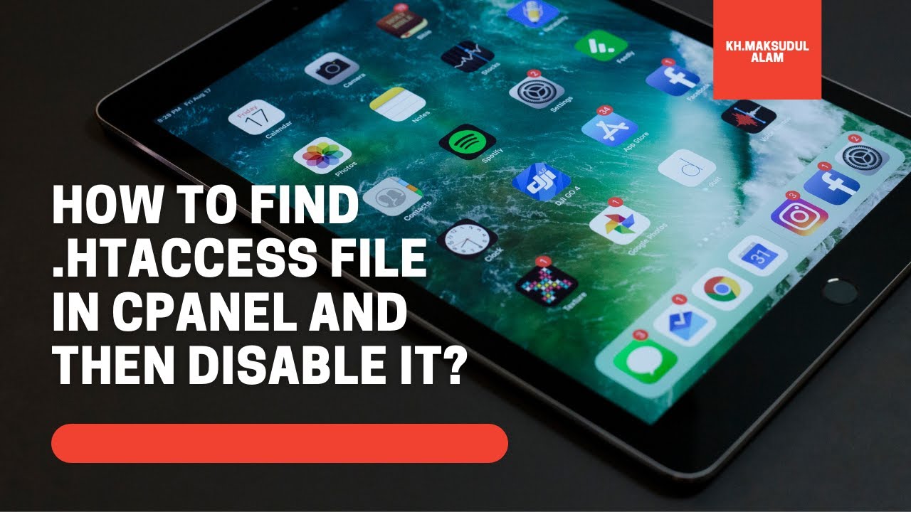 How to find .htaccess file in cPanel and then disable it? - YouTube