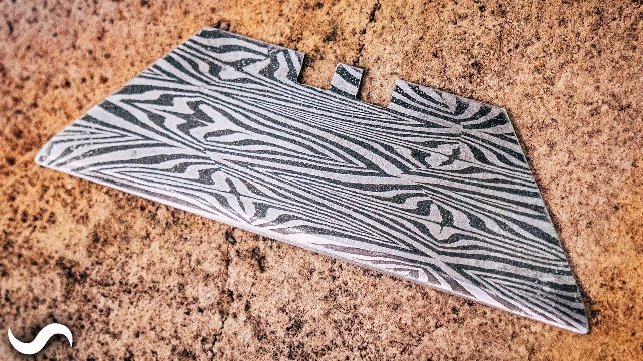 MAKING A DAMASCUS BOX CUTTER BLADE!!! - YouTube