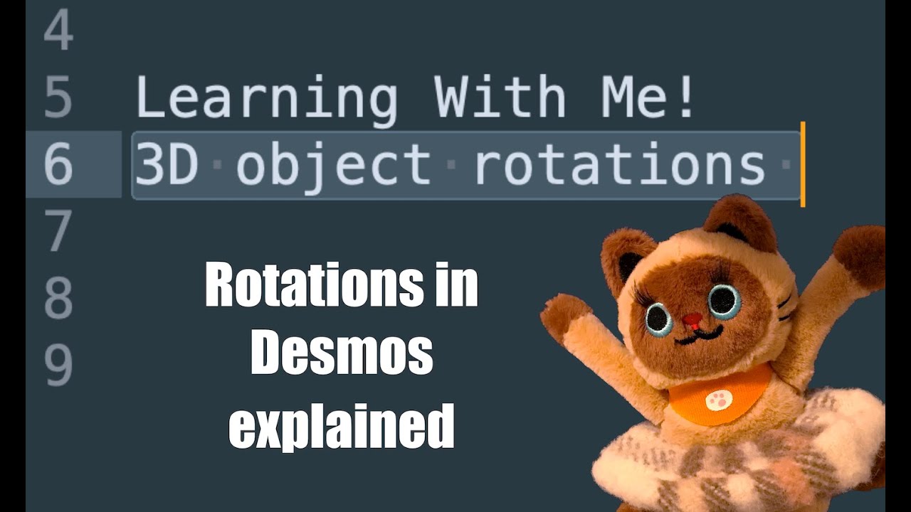 How does rotation for 3D objects work by using Desmos - YouTube
