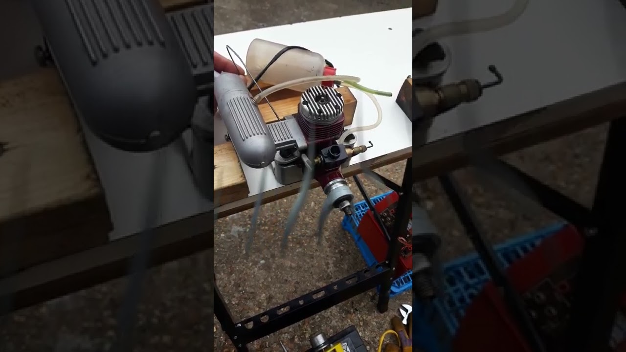 IRVINE 61 rc glow engine test run. - YouTube