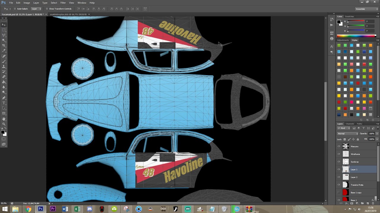 Fazendo Skin para Automobilista / AMS - Efeito cromado e Fosco - YouTube