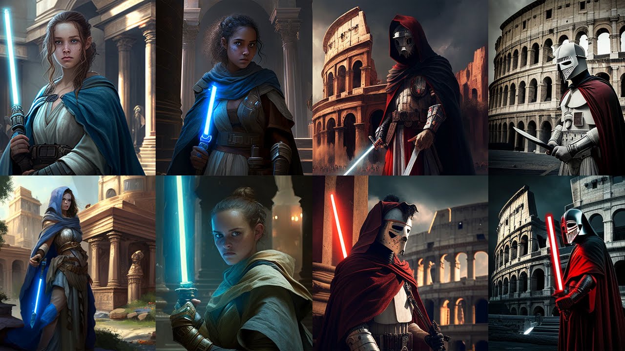 Star Wars: Jedi and Sith in Ancient Rome (Concept Art by A.I.) - YouTube