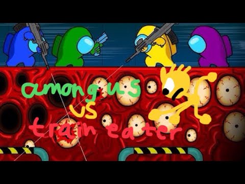 Among us,jake & highway worm vs train eater (sticknodes among us cartoon animation) - YouTube