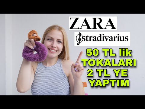 ZARA, Stradivarius 50 TL lik Tokaları 2 TL ye Yaptım | Toka Nasıl Yapılır? | How To Make Scrunchie 😍