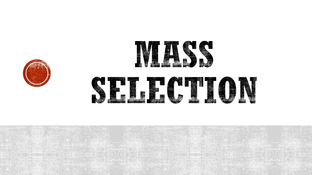Mass Selection - Breeding Methods - Self Pollinated Crops. - YouTube