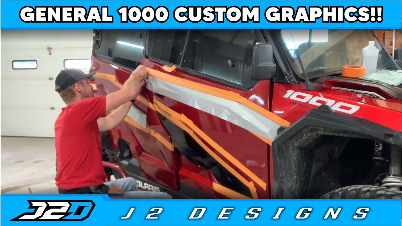 We Did These CUSTOM ONE OFF Graphics On This Polaris 1000!! | J2 Designs | Norfolk, NE - YouTube