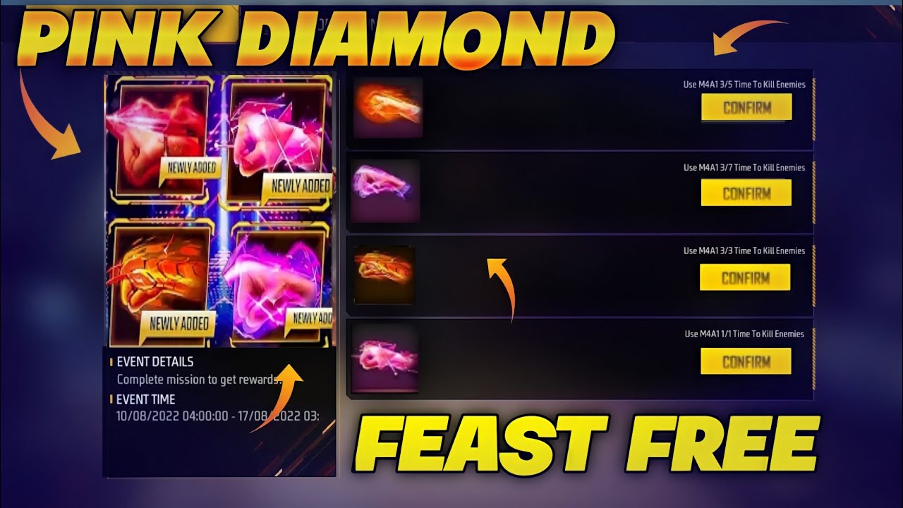 Pink Diamond Reward Change Free 🥰 - Garena free fire - YouTube