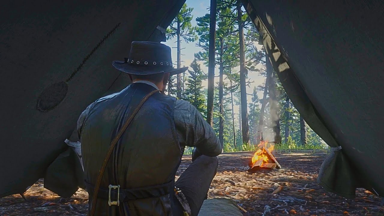 Just Relaxing by a Campfire in the Forest | Red Dead Redemption 2 ...