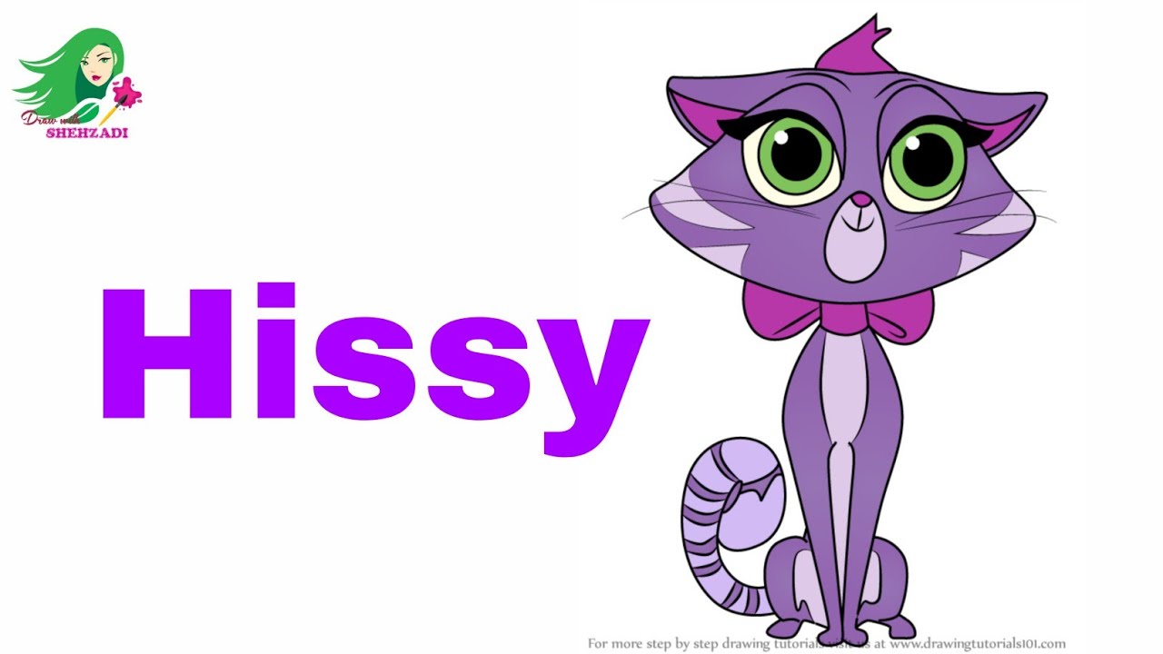 How to draw hissy | Draw hissy | Hissy | Hissy drawing | Hissy step by ...