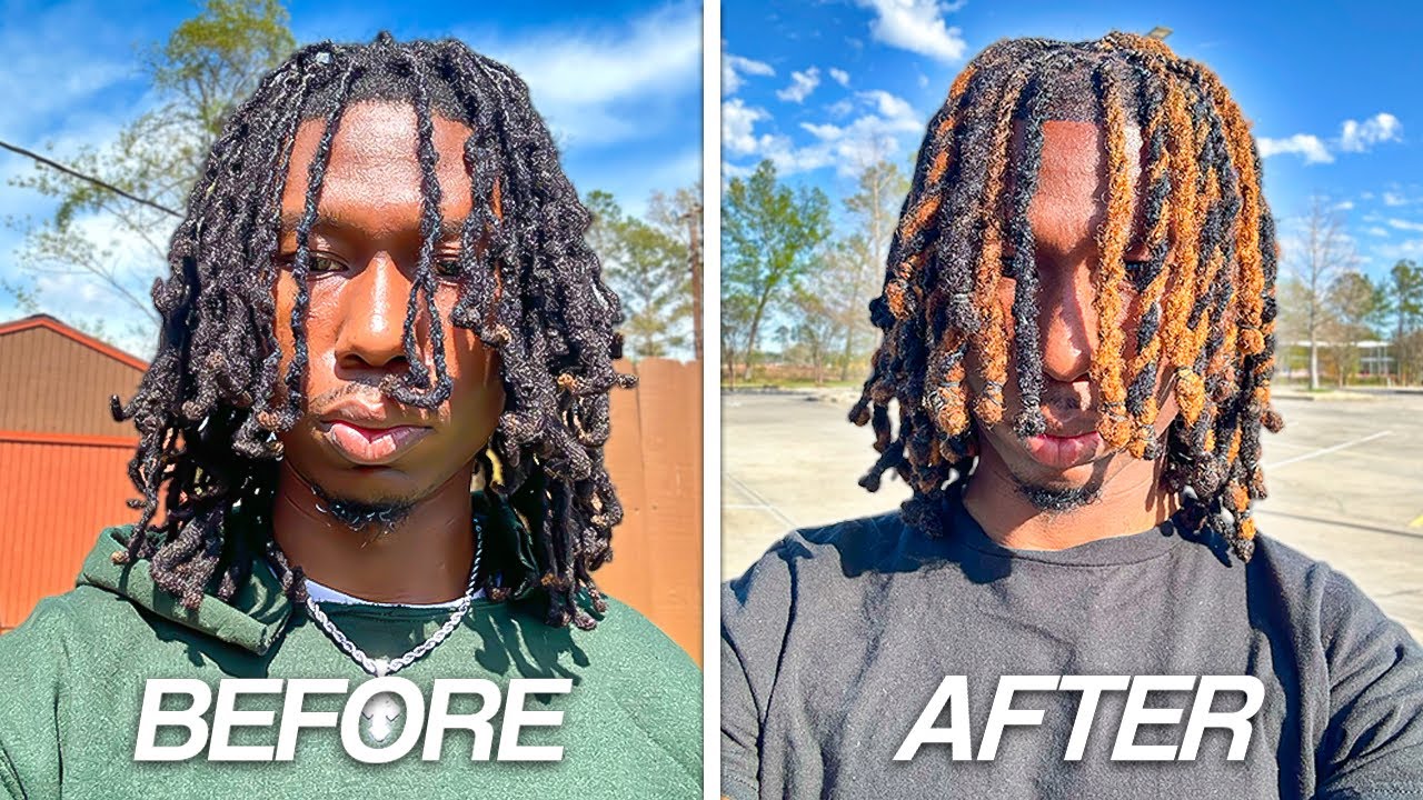 Retwisting my dreads for the first time in 3 months + new color - YouTube