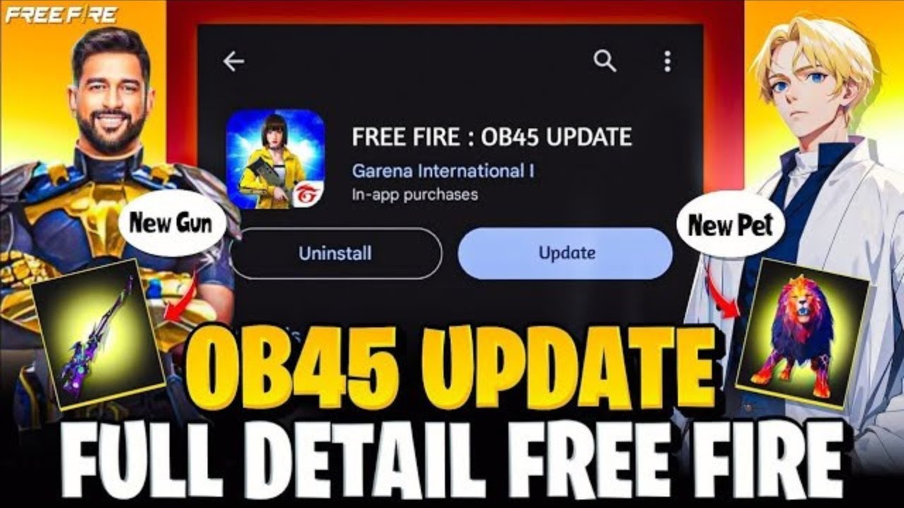 OB45 Update is Here! || FULL REVIVEW || FREE FIRE NEW EVENT ll FREE ...