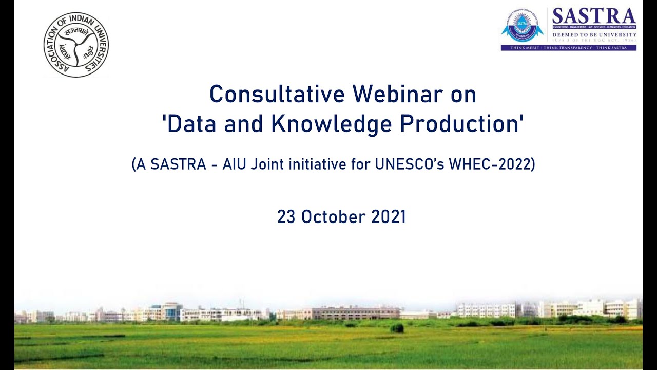 CONSULTATIVE WEBINAR FOR UNESCO WORLD HIGHER EDUCATION CONFERENCE (WHEC ...