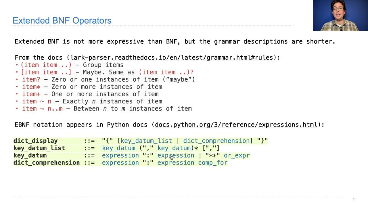 Extended BNF - YouTube