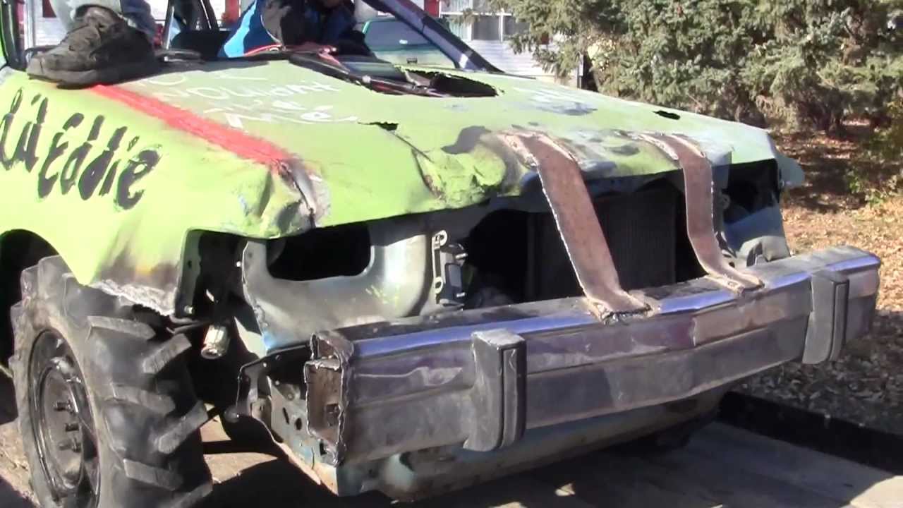 Before & after compact demo derby - YouTube