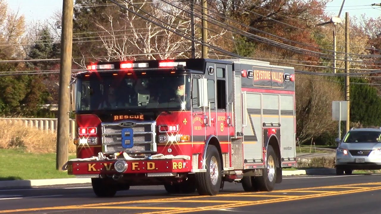 Keystone Valley Fire Department Rescue 8 Responding - YouTube
