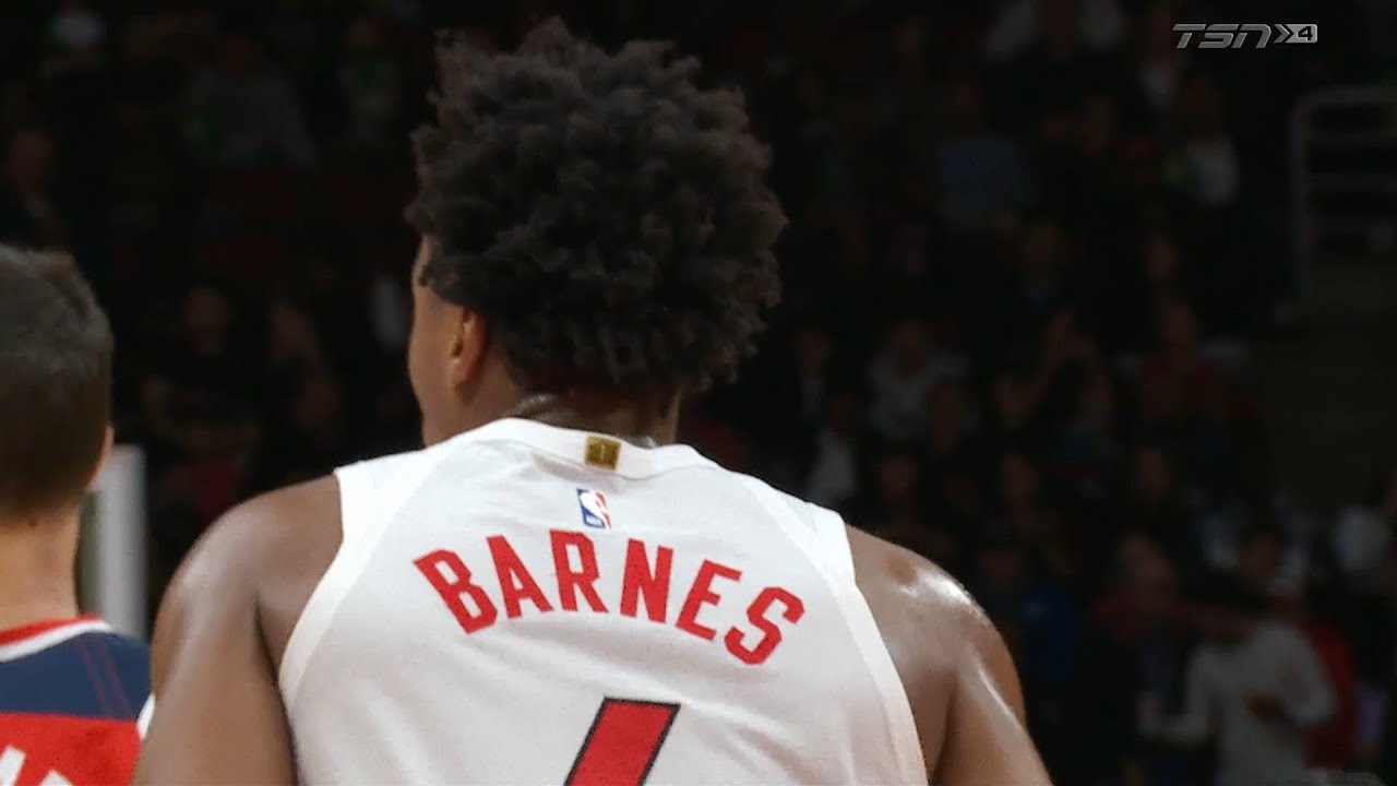 Scottie Barnes with the 3-Point Stroke - Raptors vs Wizards | Oct 20 ...