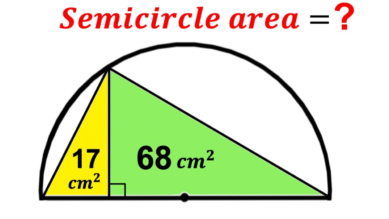 Can you find area of the Semicircle? | (Triangles) | #math #maths | # ...