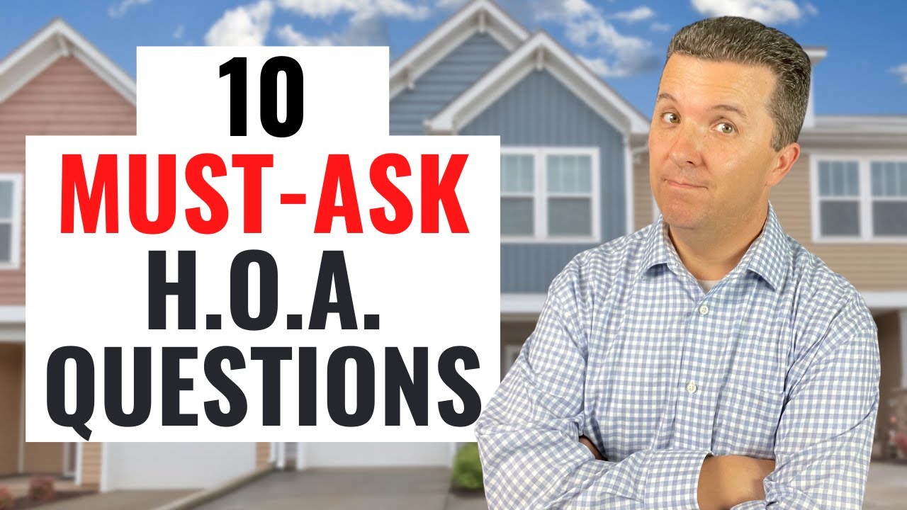 10 Questions to Ask BEFORE Buying In An HOA! - YouTube