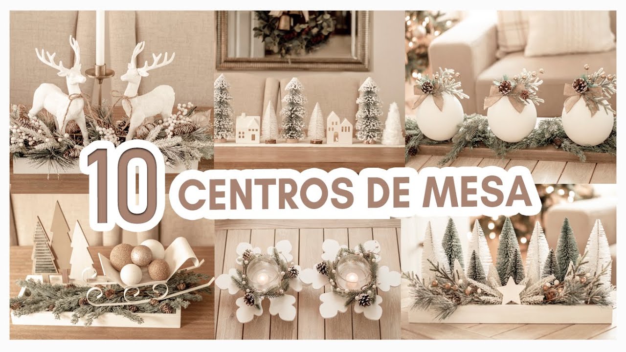 NAVIDAD🌲10 CENTROS DE MESA FÁCILES PARA DECORAR TU HOGAR + IDEAS ...