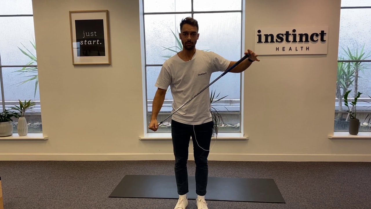 Exercises to improve mobility for a stiff shoulder - YouTube