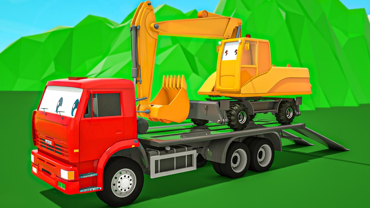 Excavator, bulldozer and dump truck built the rest areas | EDUBOO ...