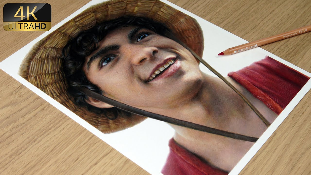 Colored Pencil Drawing Luffy-One Piece - YouTube