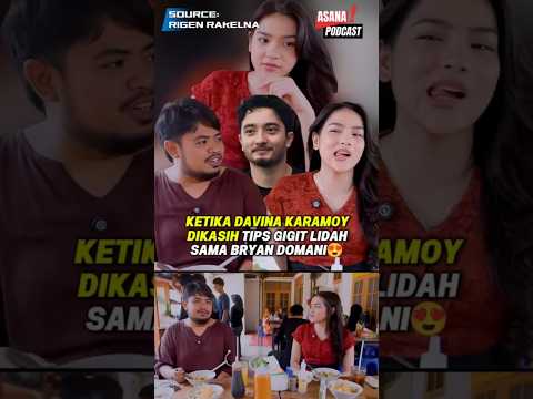 DAVINA KARAMOY GIGIT LIDAH BIAR GAK GAMPANG KTAWA😍 #davinakaramoy #rigen