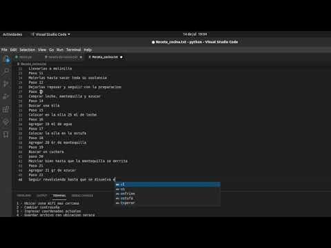 Receta de cocina en pseudocodico python - YouTube
